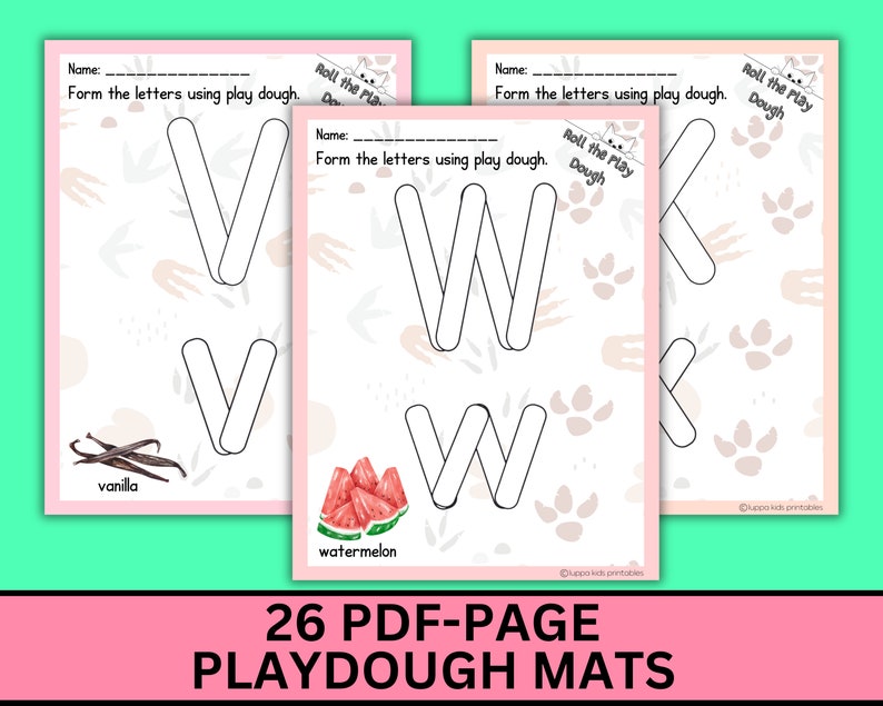 Preschool Printables Alphabet Play Doh Mats Printable Toddler ...