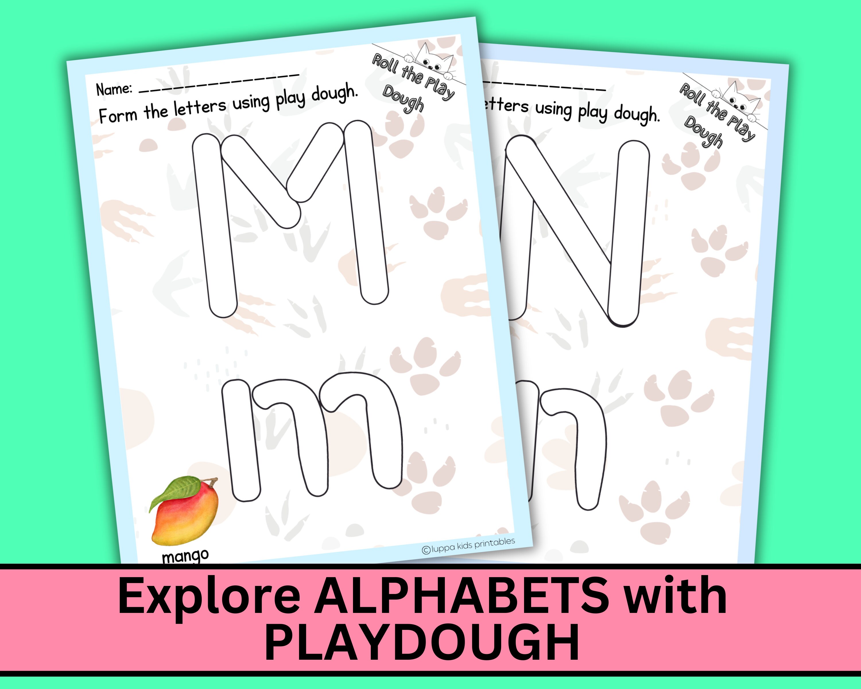 Preschool Printables Alphabet Play Doh Mats Printable Toddler ...