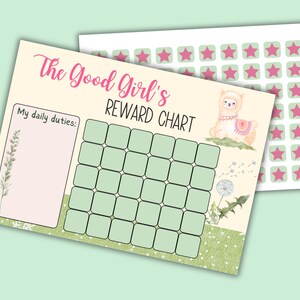 Daily Chore Chart Printable, Pastel Reward Chart, Good Behavior Chart ...