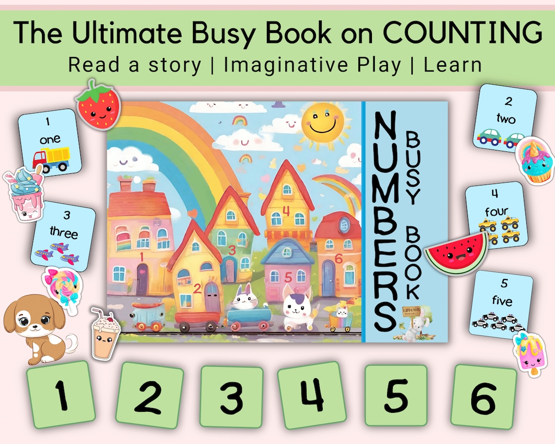 Toddler Busy Book Printable Preschool Activities Homeschool Montessori ...