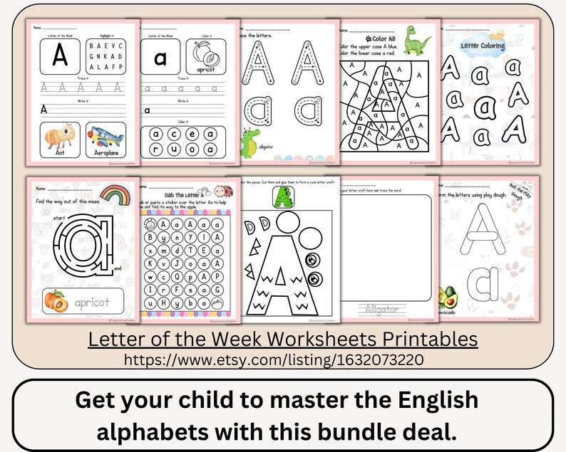 Woodland Alphabet Alphabet Poster Preschool ABC Chart Educational ...