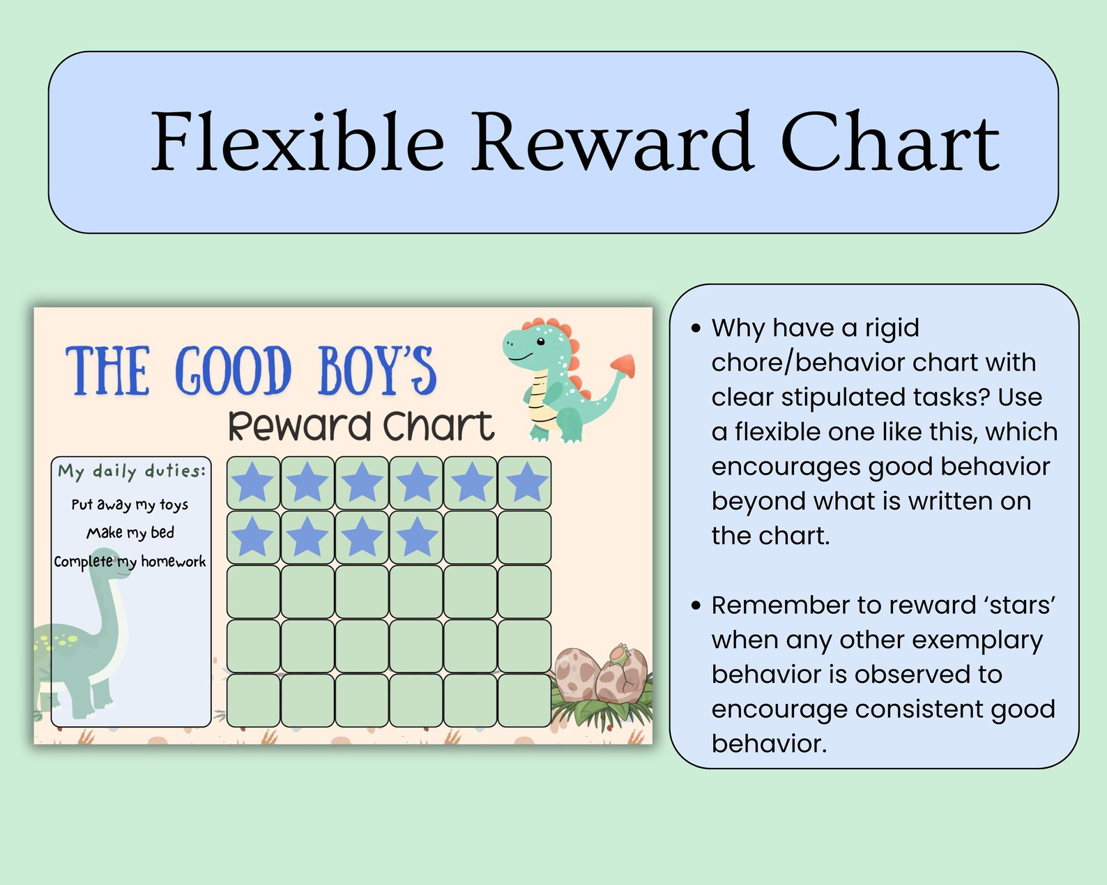 Daily Chore Chart Printable, Pastel Reward Chart, Good Behavior Chart ...