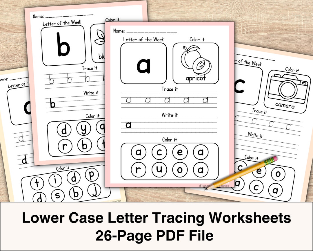 Lower Case Letter Tracing Worksheets, Alphabet Tracing Worksheets ...