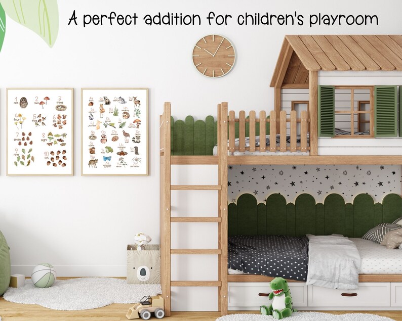 Woodland Alphabet Alphabet Poster Preschool ABC Chart Educational ...