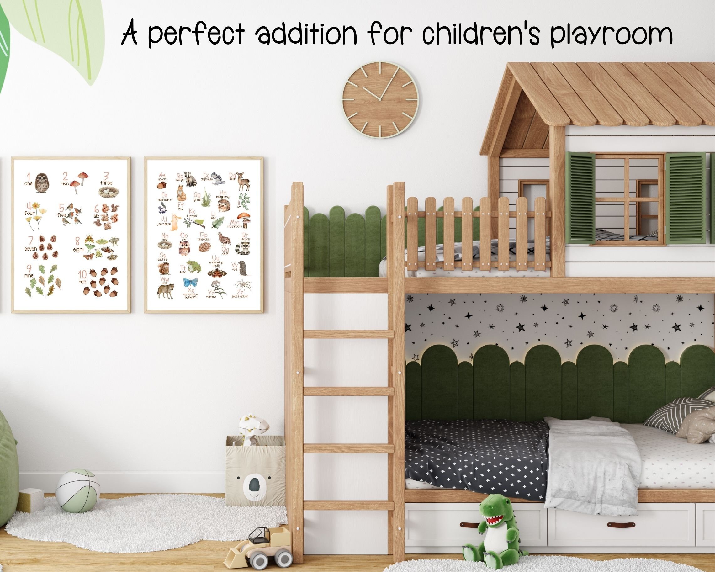 Woodland Alphabet Alphabet Poster Preschool ABC Chart Educational ...