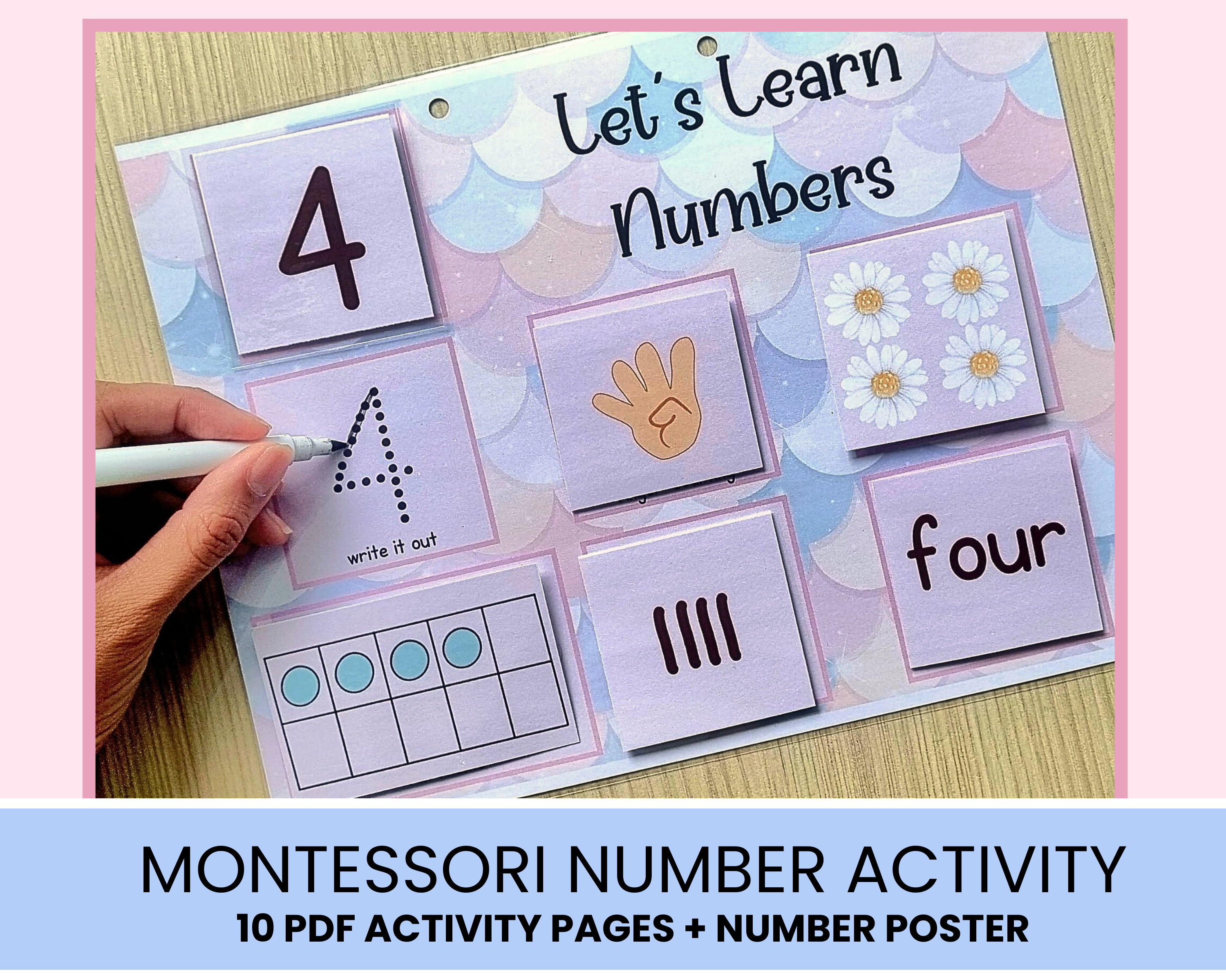 Montessori Counting Activity for Toddlers Learn to Count Numbers 1 to ...