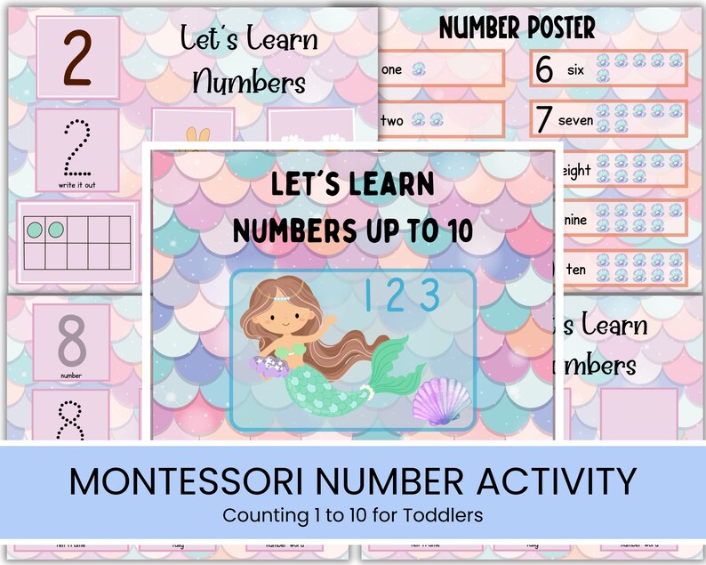 Montessori Counting Activity for Toddlers Learn to Count Numbers 1 to ...