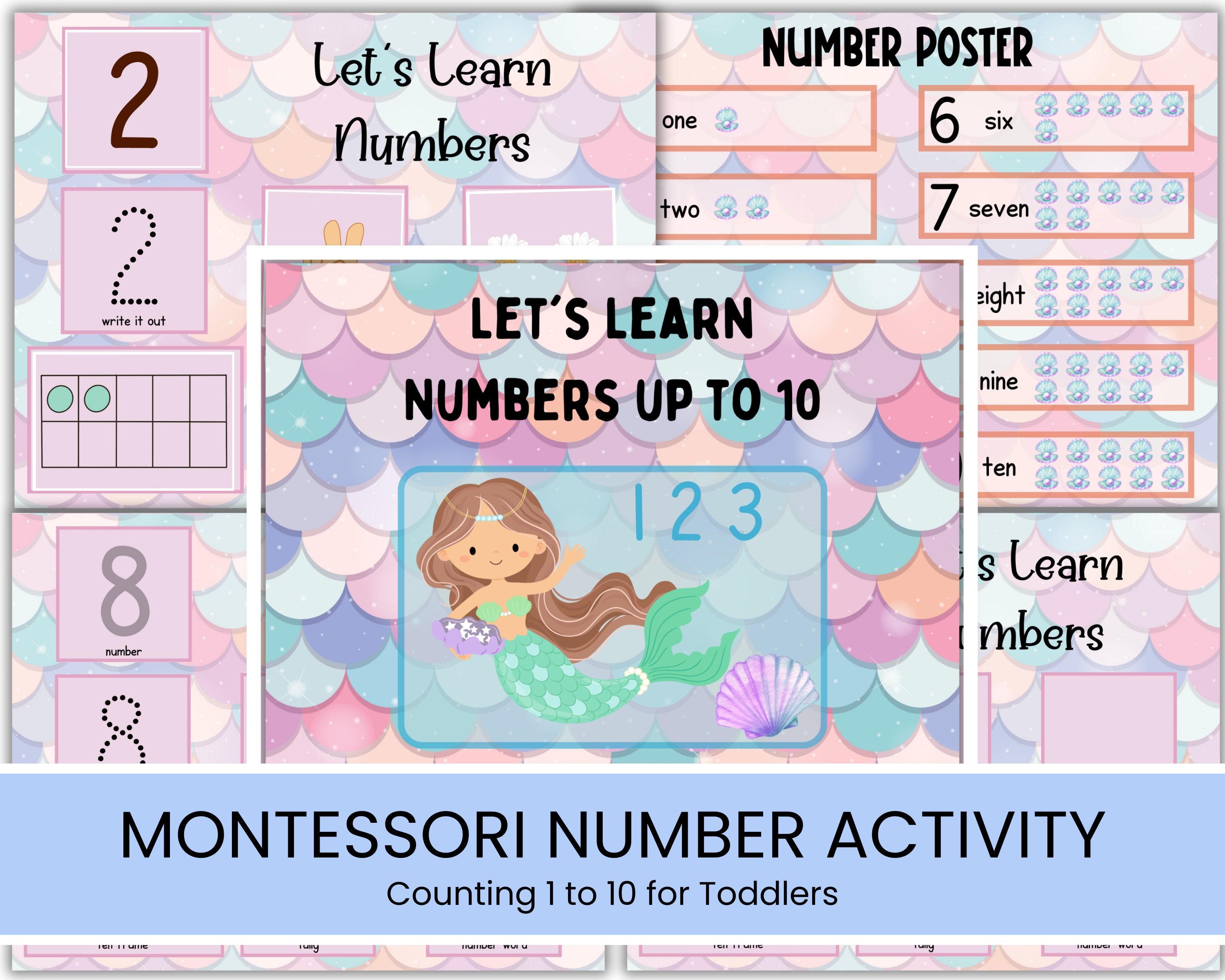 Montessori Counting Activity for Toddlers Learn to Count Numbers 1 to ...