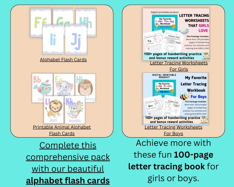 Letter of the Week Worksheets Printable, Alphabet Busy Book, Learning ...