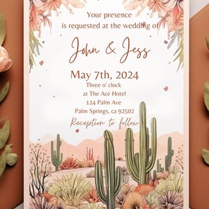 Floral Desert Invite- Digital File - Etsy