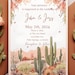 Floral Desert Invite- Digital File - Etsy