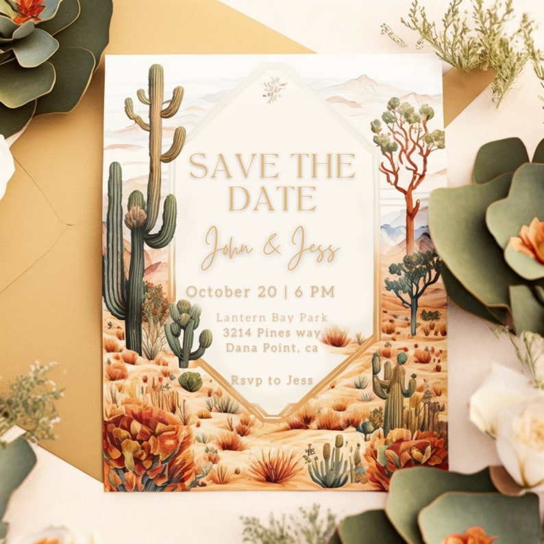Desert Vibes Invite - Etsy