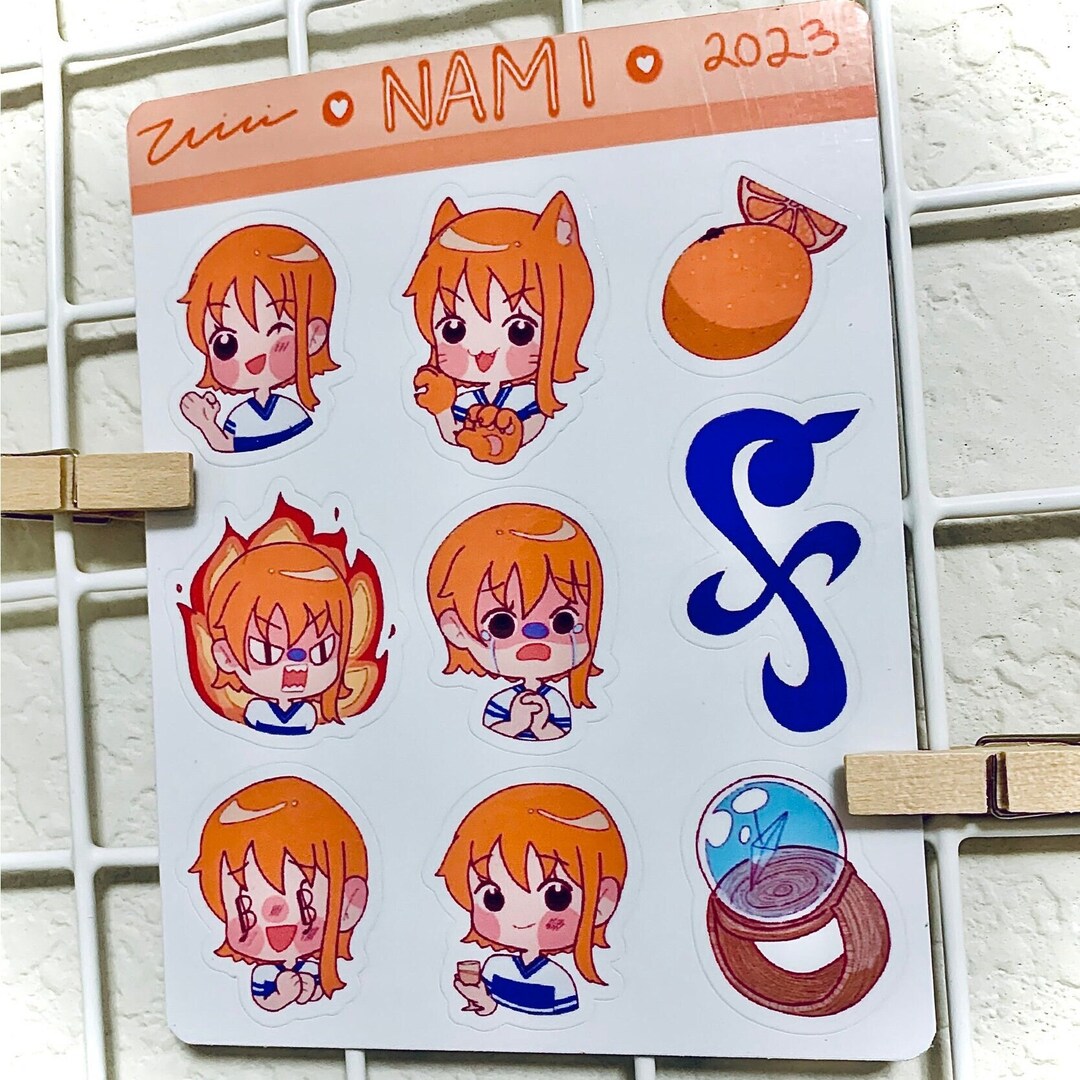 OP Nami Sticker Sheets - Etsy