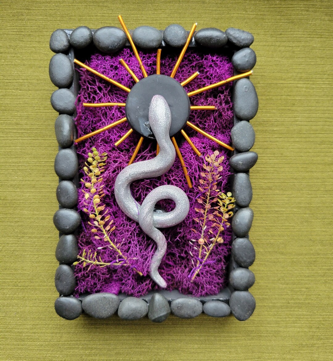 Witchy Goth Snake Shadow Box With Sun. - Etsy