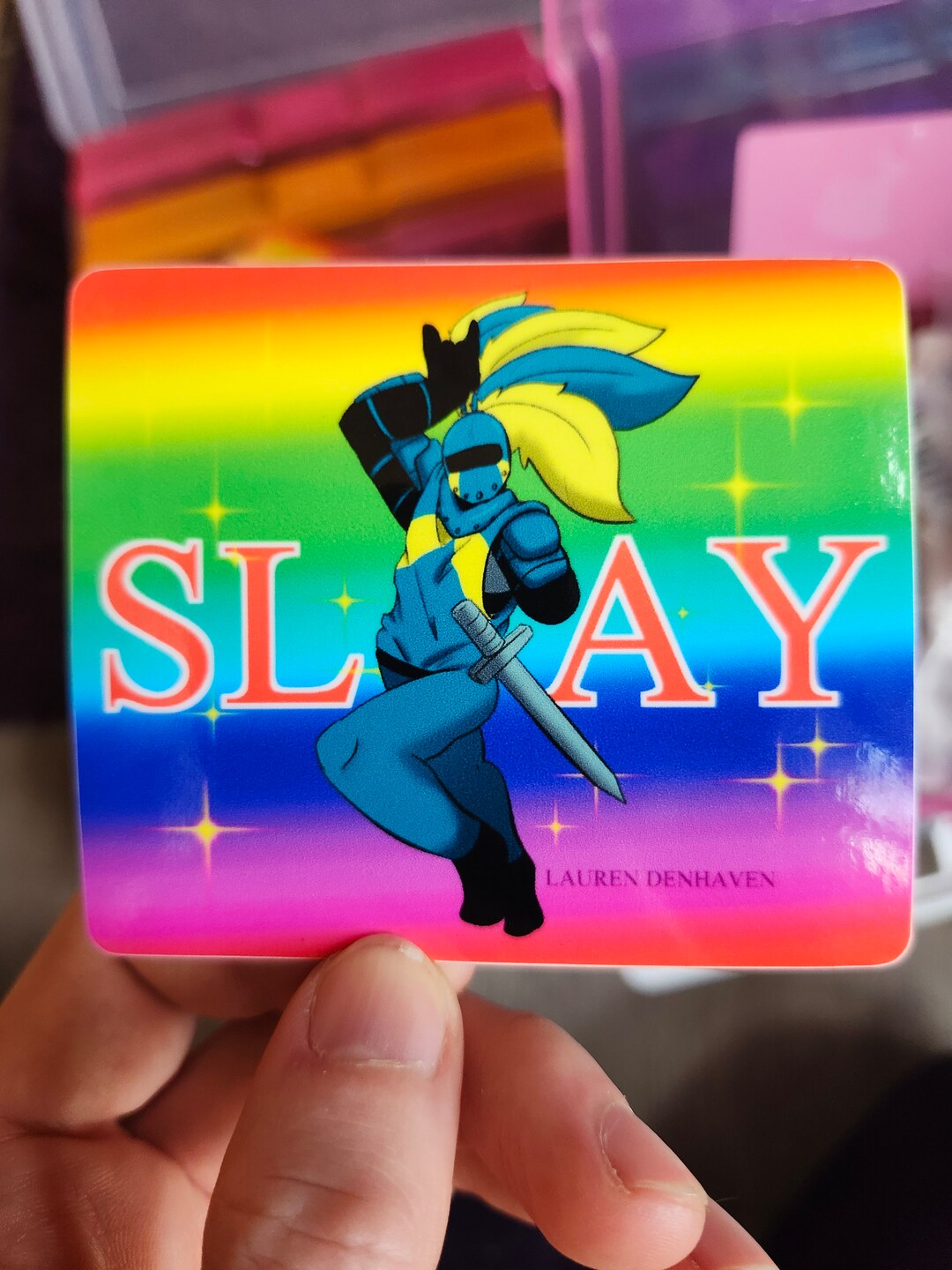 Slay Knight Sticker Sailor Moon Parody Meme Yunn's Tea Comic LGBT - Etsy