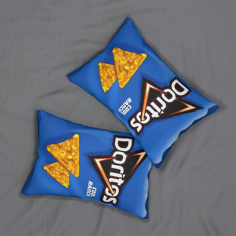 Blue Doritos Themed Polyester Lumbar Pillow - Etsy