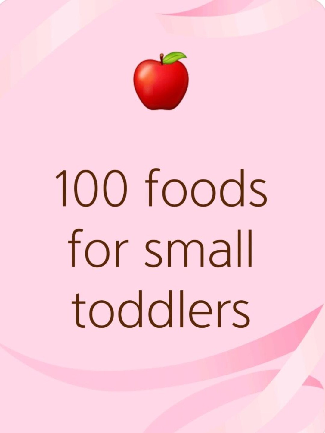 100 Foods List Ideas for Small Toddlers - Etsy