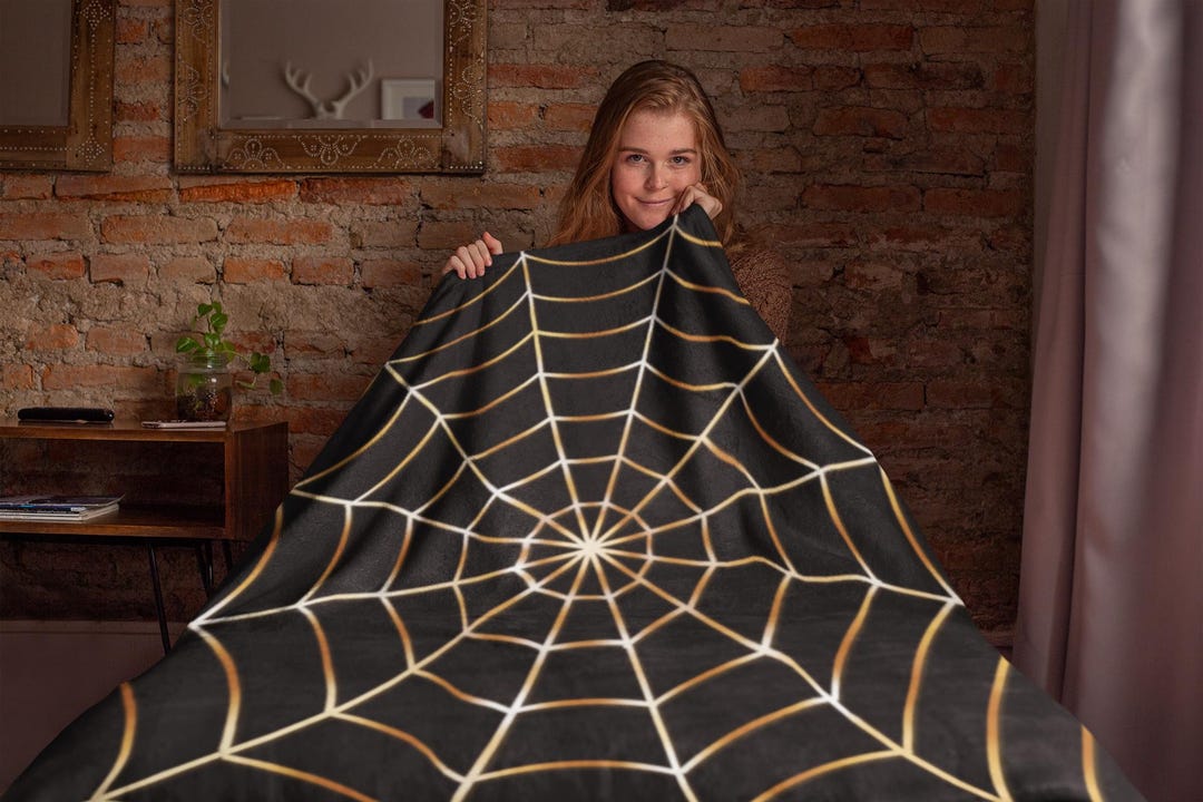 Spiderweb Velveteen Soft Blanket Halloween Gift - Etsy