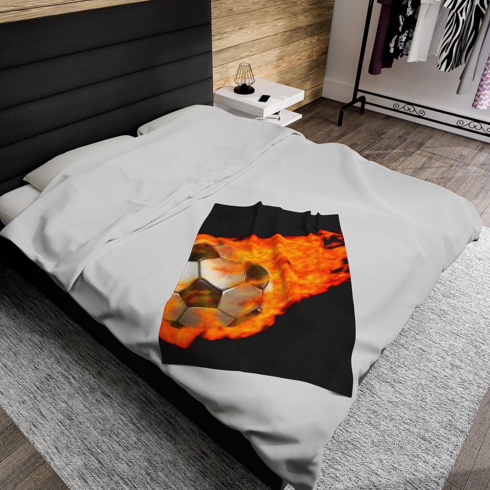 Soccer Fireball Soft Blanket - Etsy