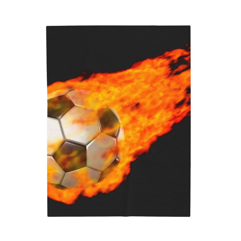 Soccer Fireball Soft Blanket - Etsy