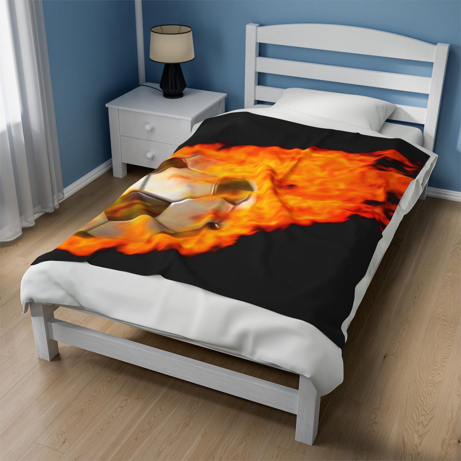 Soccer Fireball Soft Blanket - Etsy