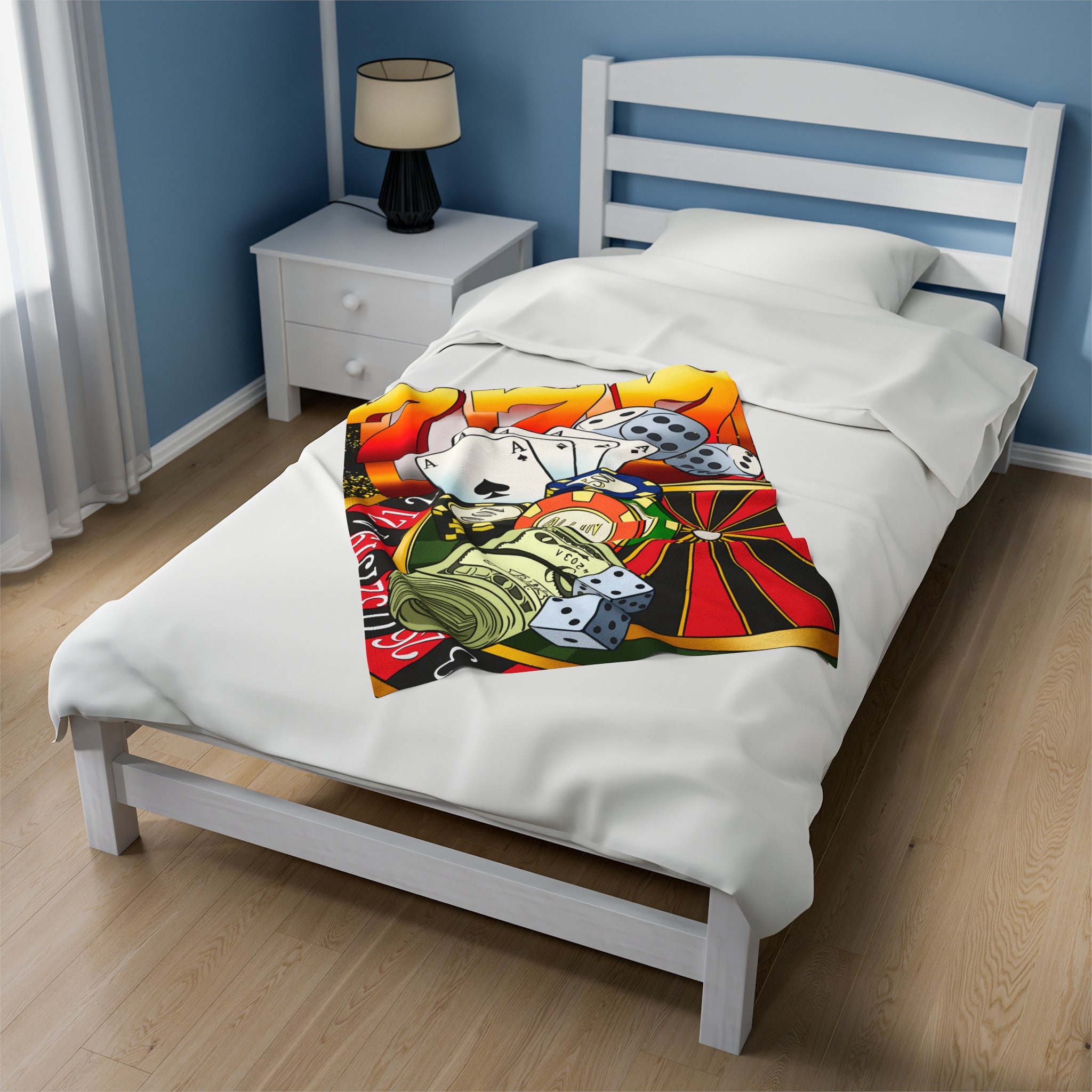 Casino Themed Soft Throw Blanket - Etsy