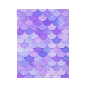 Elegant Purple Fish Scales Blanket - Etsy