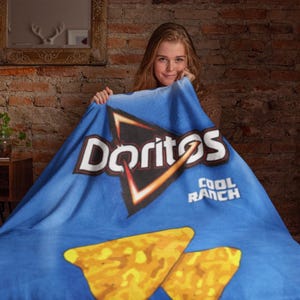 Blue Doritos Themed Soft Throw Blanket - Etsy