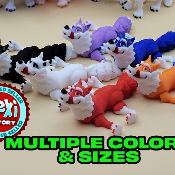 3d Printed Articulated Wolf - Etsy