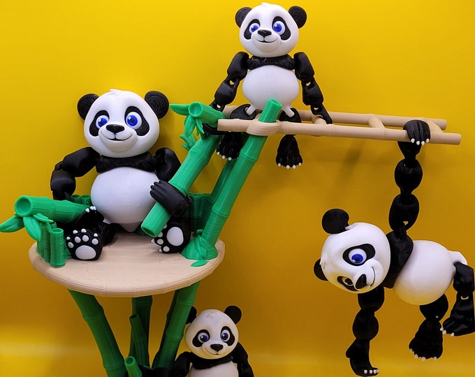Cute Fidget Toy Panda 3D Printed Adorable Panda Toy 3D Printed Toy ...