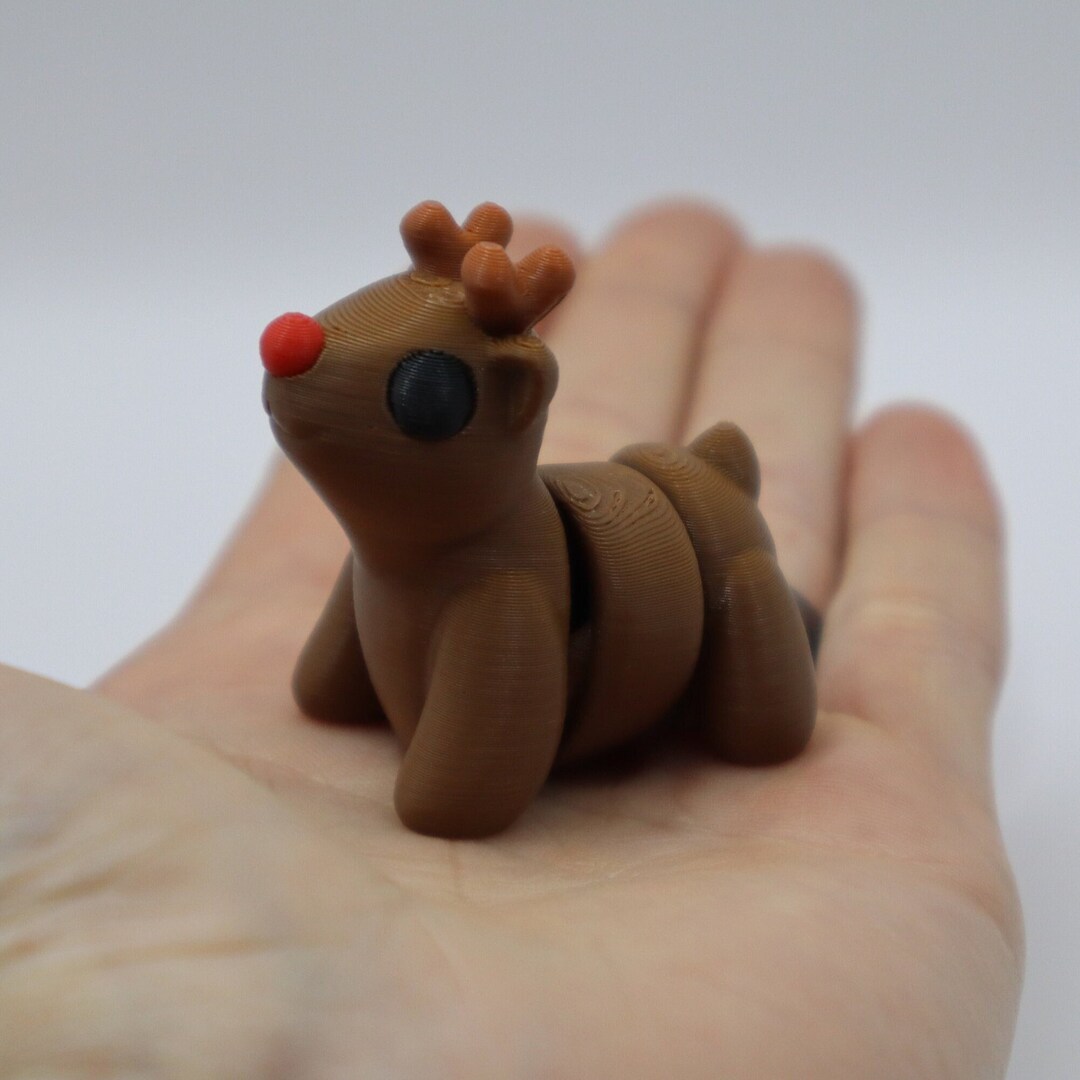 Cute Fidget Toy Reindeer 3D Printed Adorable Reindeer Toy 3D - Etsy