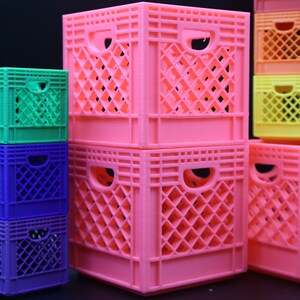 Set of 3 Stackable Crate 3D Printed Office Decor Office Organizer Funny ...