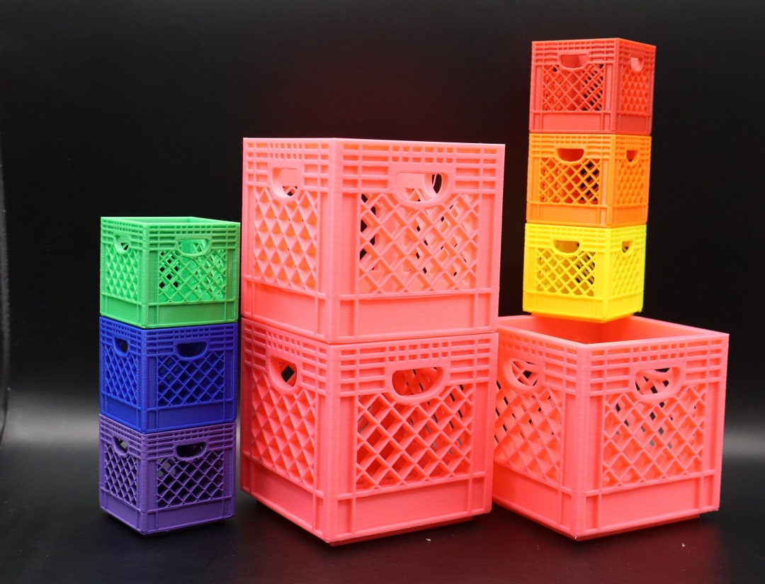 Set of 3 Stackable Crate 3D Printed Office Decor Office Organizer Funny ...
