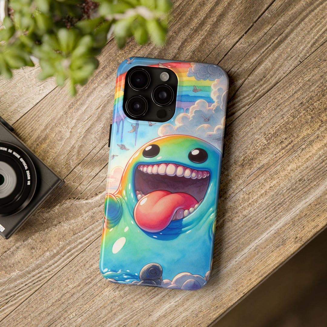 Tough Creepy Rainbow Slime Monster iPhone Case, Tough Phone Case, Cute ...