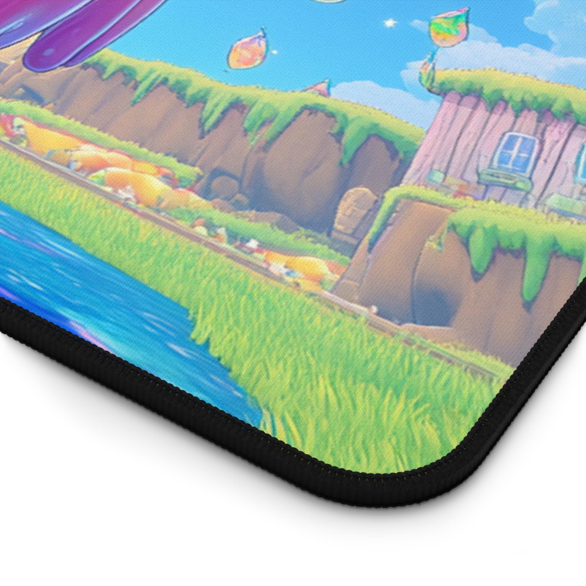 Kawaii Rainbow Slime Gaming Desk Mat, Cute Fantasy Mouse Pad for Gamers ...