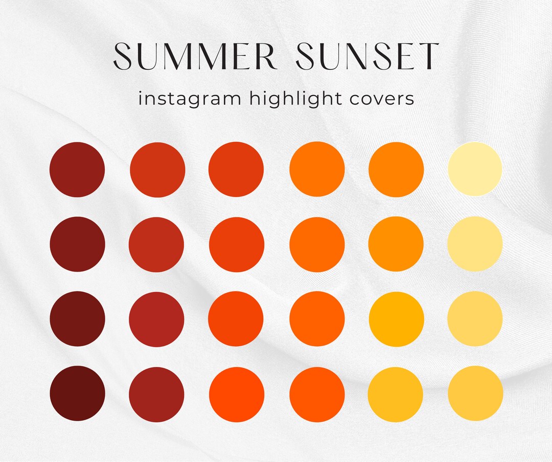 24 Summer Sunset Instagram Highlight Covers | Colorful Highlight Icons ...
