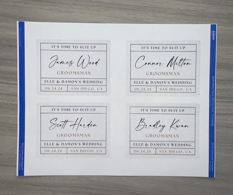 Custom 4"x3" Whiskey Label, Personalized Groomsman Proposal Gift, Best ...