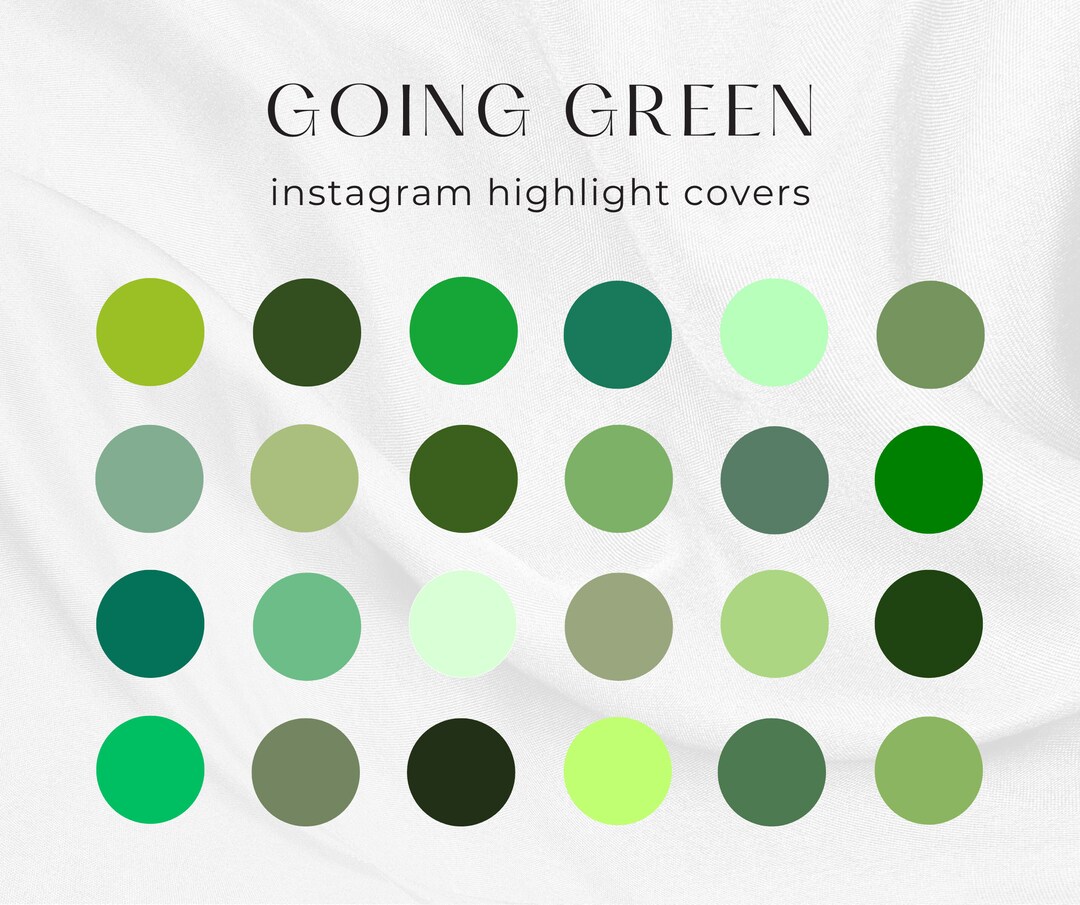 24 Shades of Green Instagram Highlight Covers | Colorful Highlight ...