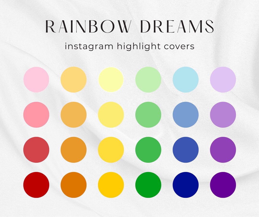 24 Gradient Rainbow Instagram Highlight Covers | Colorful Highlight ...