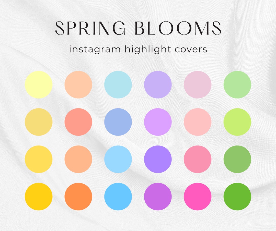 24 Spring Colors Instagram Highlight Covers | Colorful Highlight Icons ...