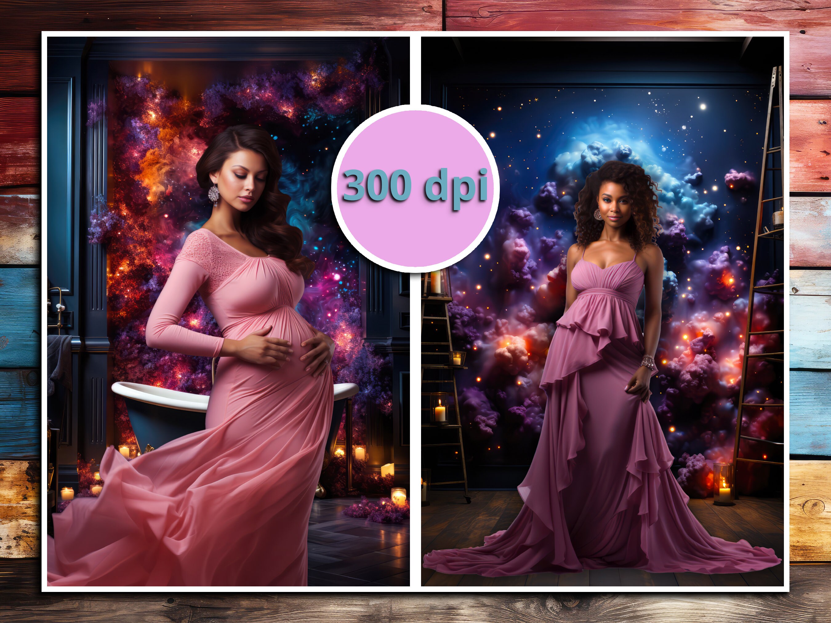 18 Galactic Radiance Digital Download Backdrops Cosmic Photography ...