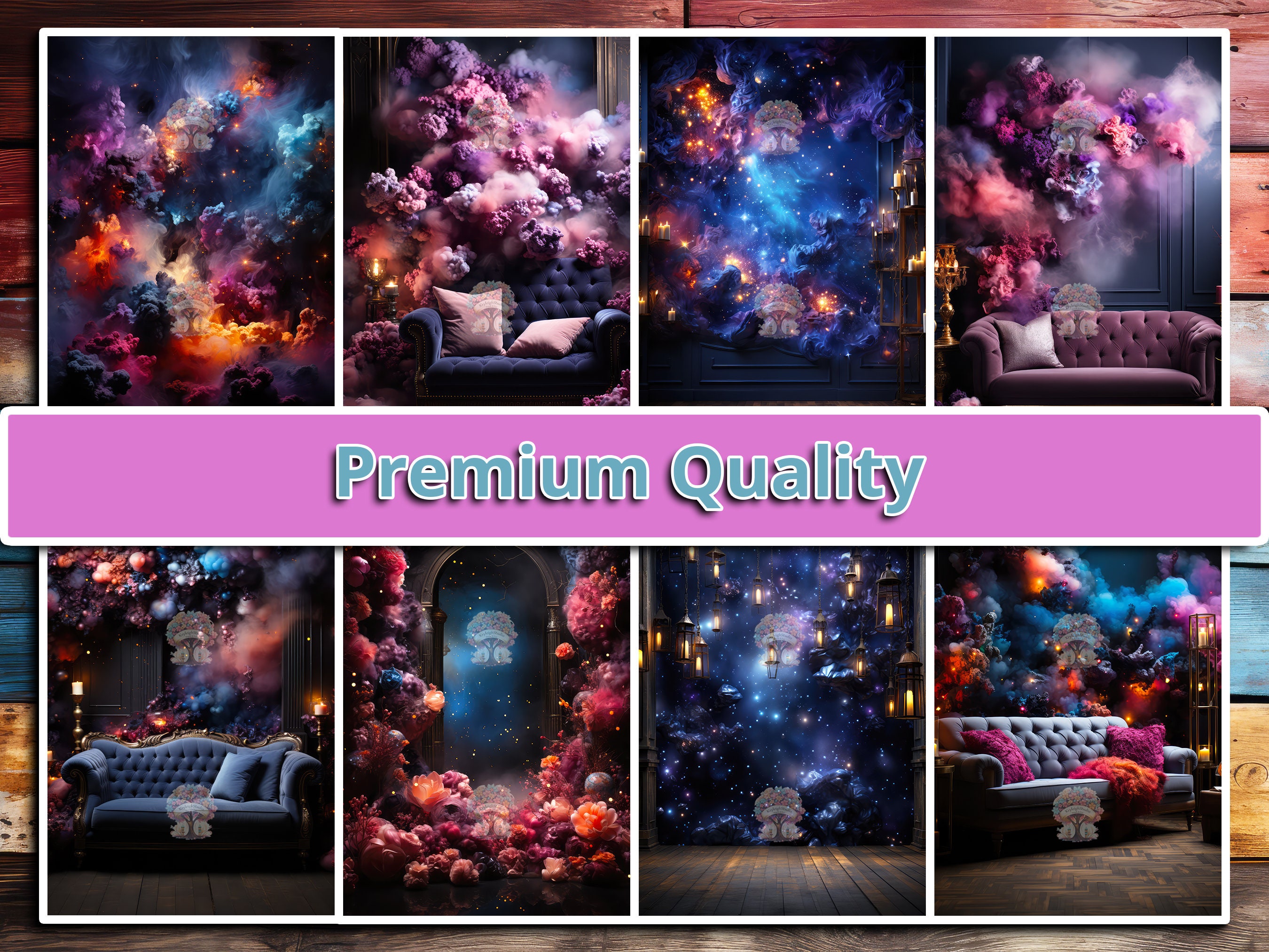 18 Galactic Radiance Digital Download Backdrops Cosmic Photography ...