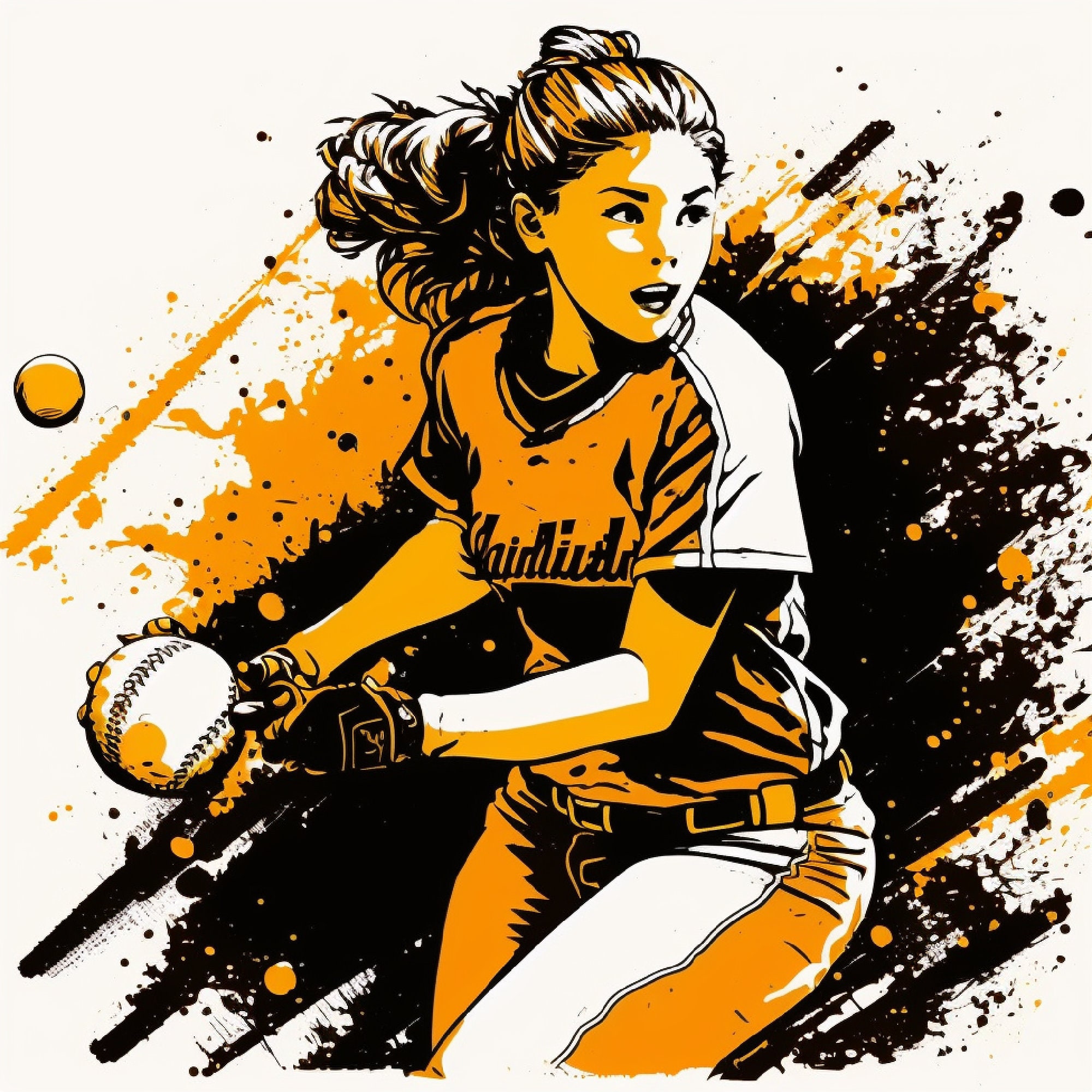 Softball Clipart Design Instant Download - Etsy