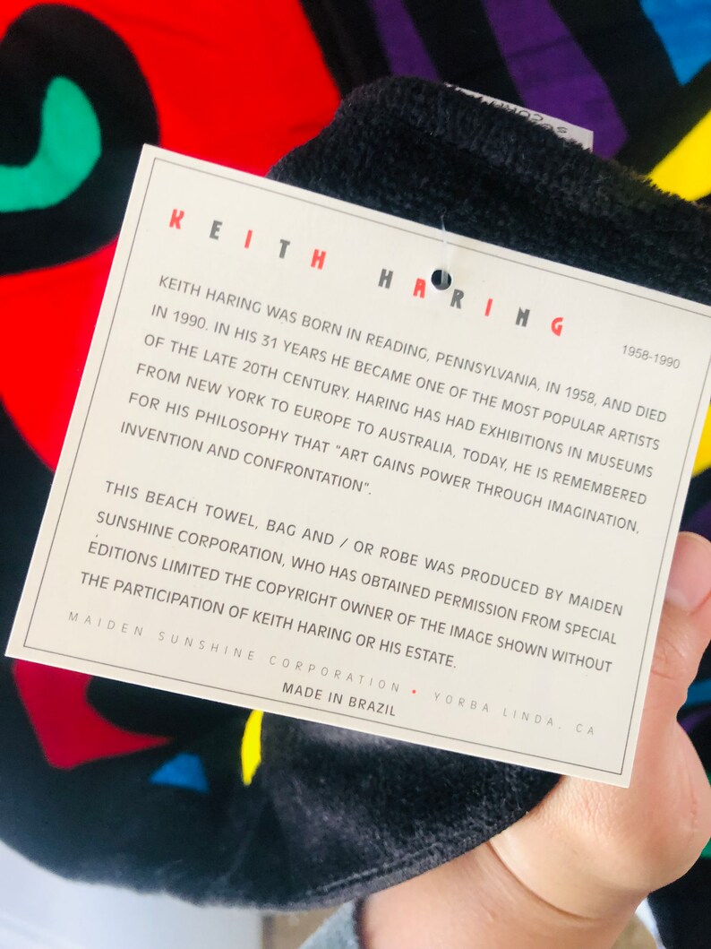 Keith Haring Beach Towel - Etsy