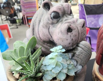 Hippo Statue Planter Pot Flowers Plants Indoor Outdoor Use - Etsy