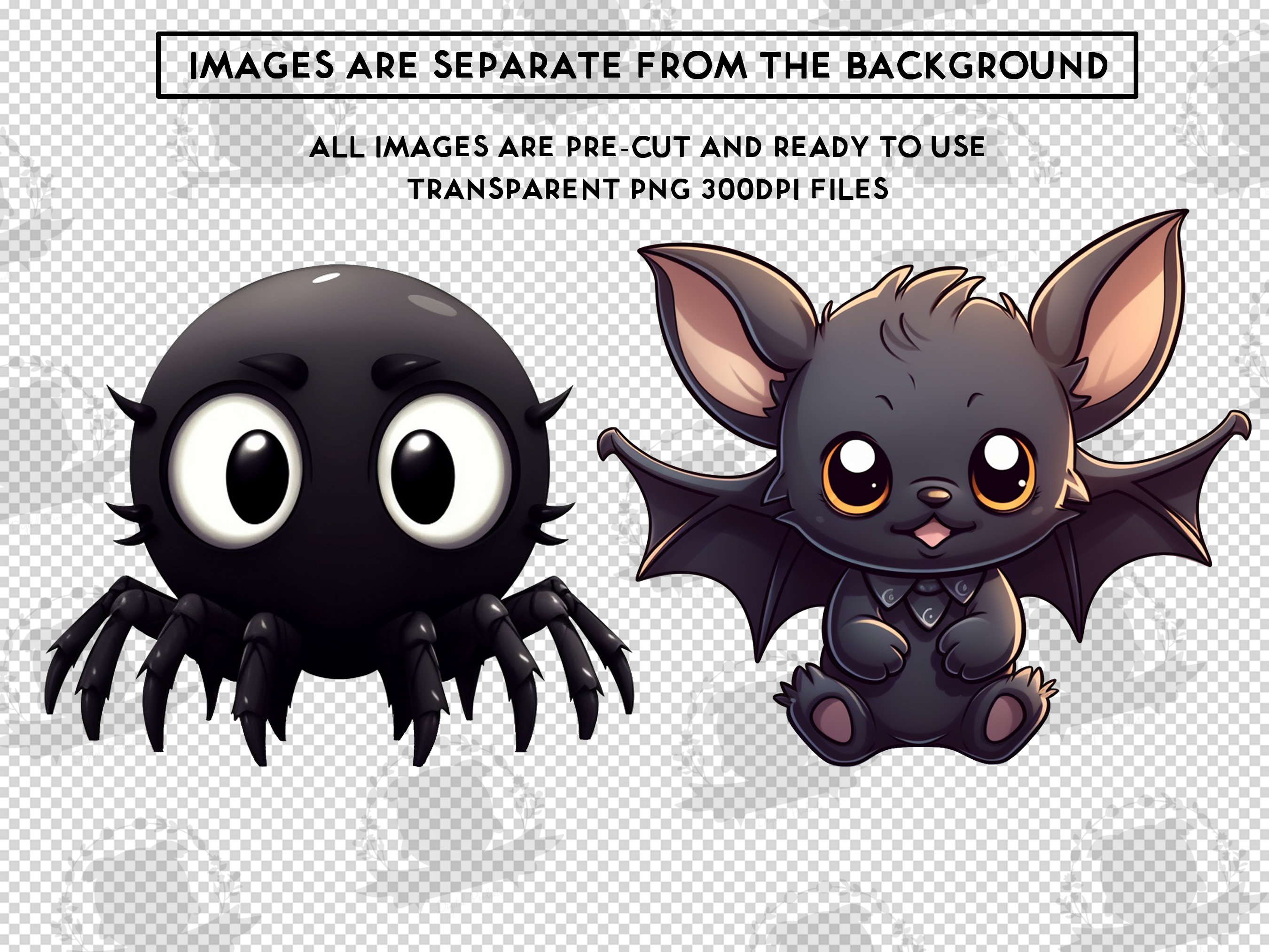 Chibi Halloween Clipart Cute Cartoon PNG Halloween Cute Spooky Trick-or ...