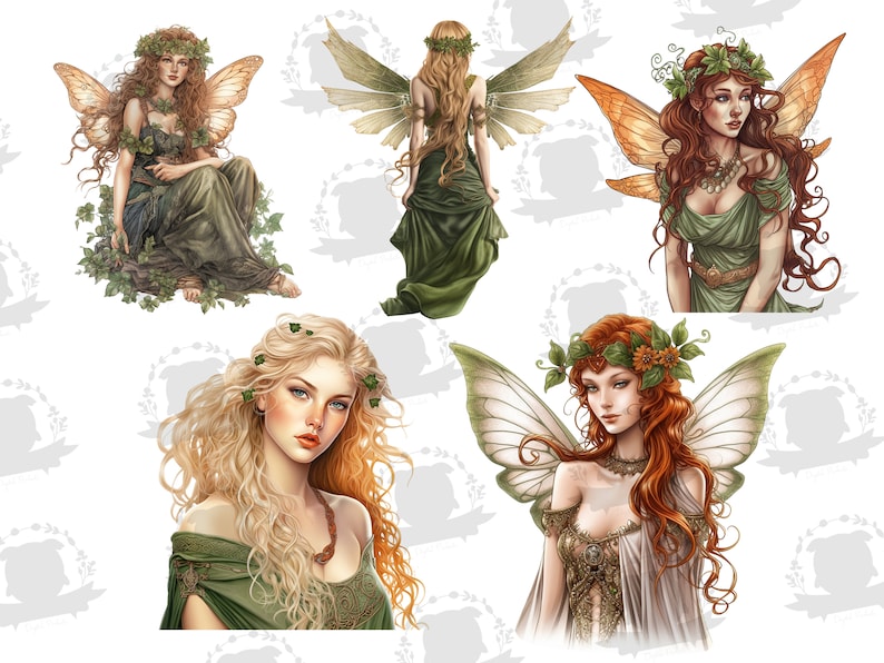 Celtic Fairies Clipart Fantasy Fairy Celtic Goddess Clipart Pagan Irish ...