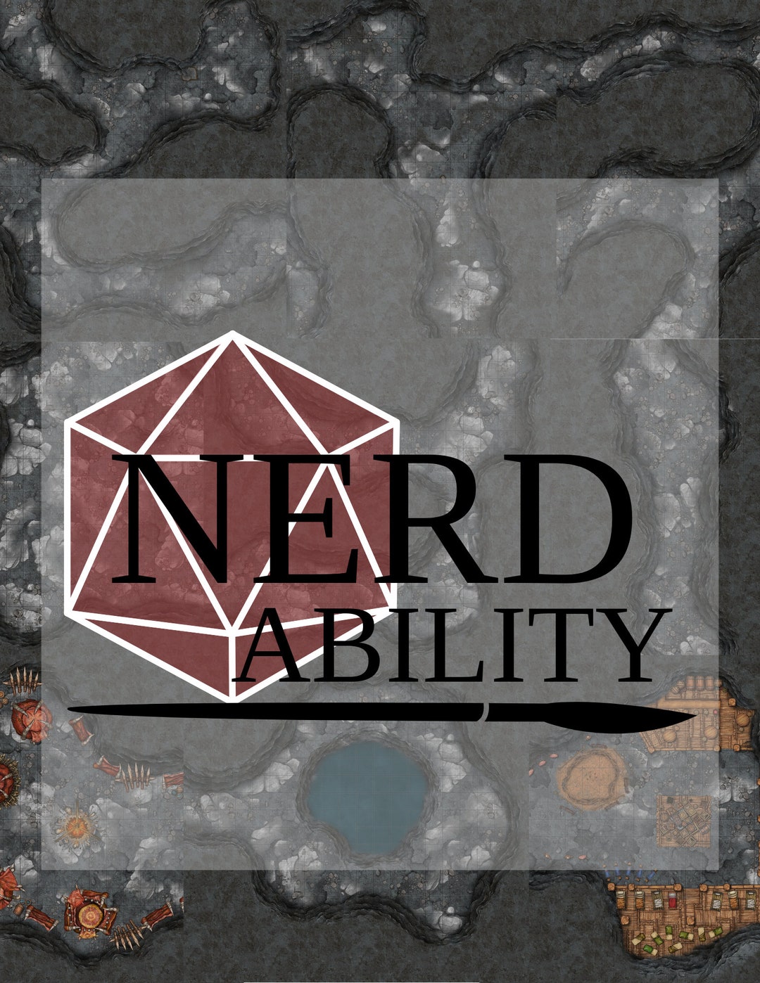 Battle Map Pack Cave Bundle Dungeons and Dragons Pathfinder - Etsy