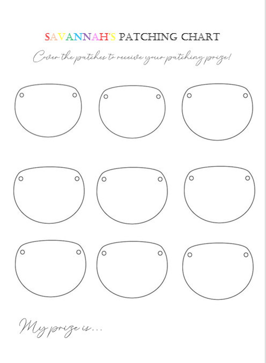Patching Chart - Etsy