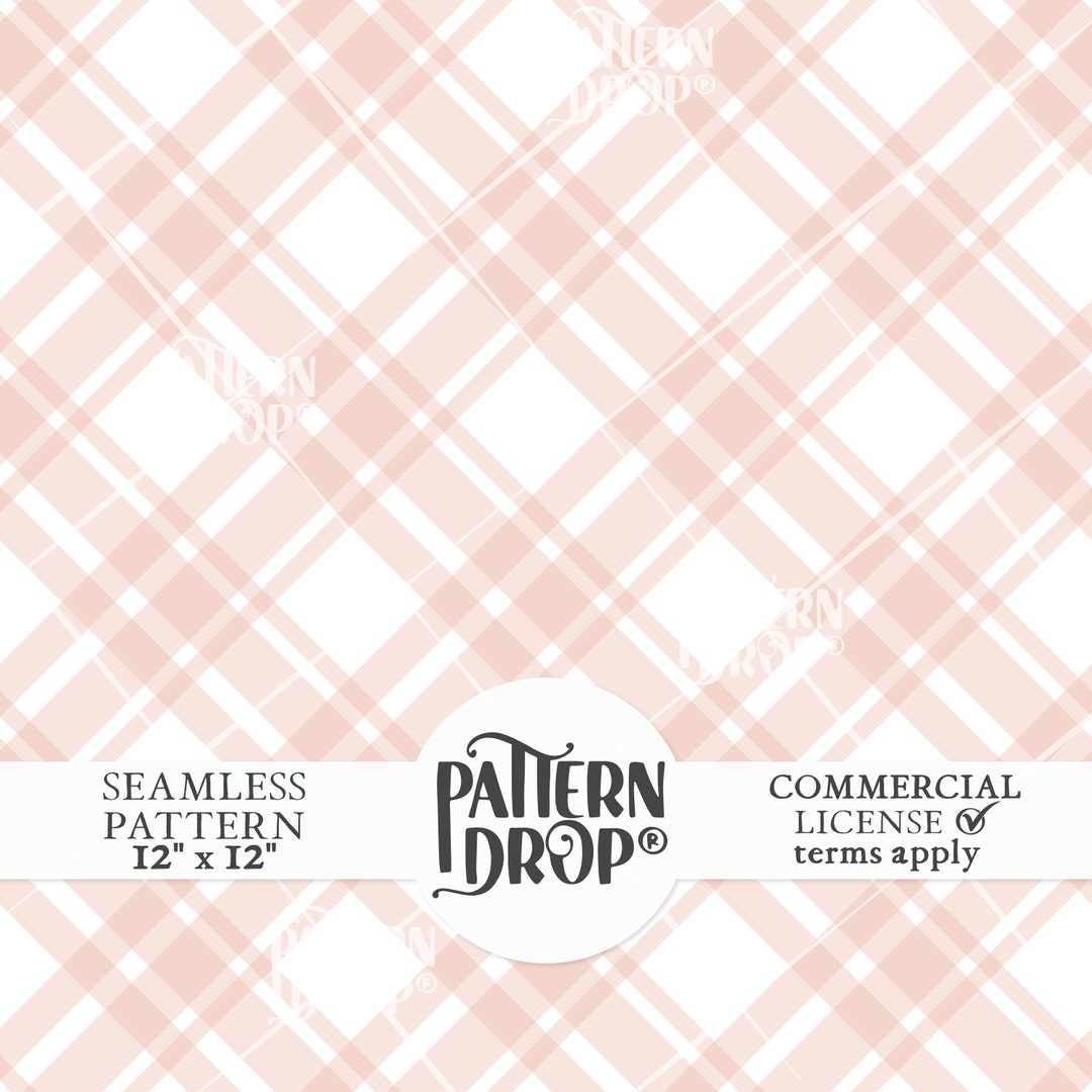 Blush Pink Gingham Seamless Pattern Neutral Check Fabric - Etsy